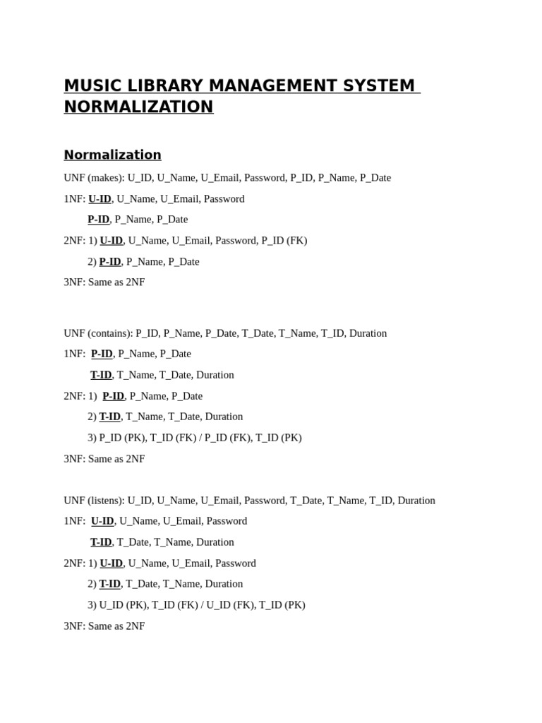 Normalization and Finalization | PDF