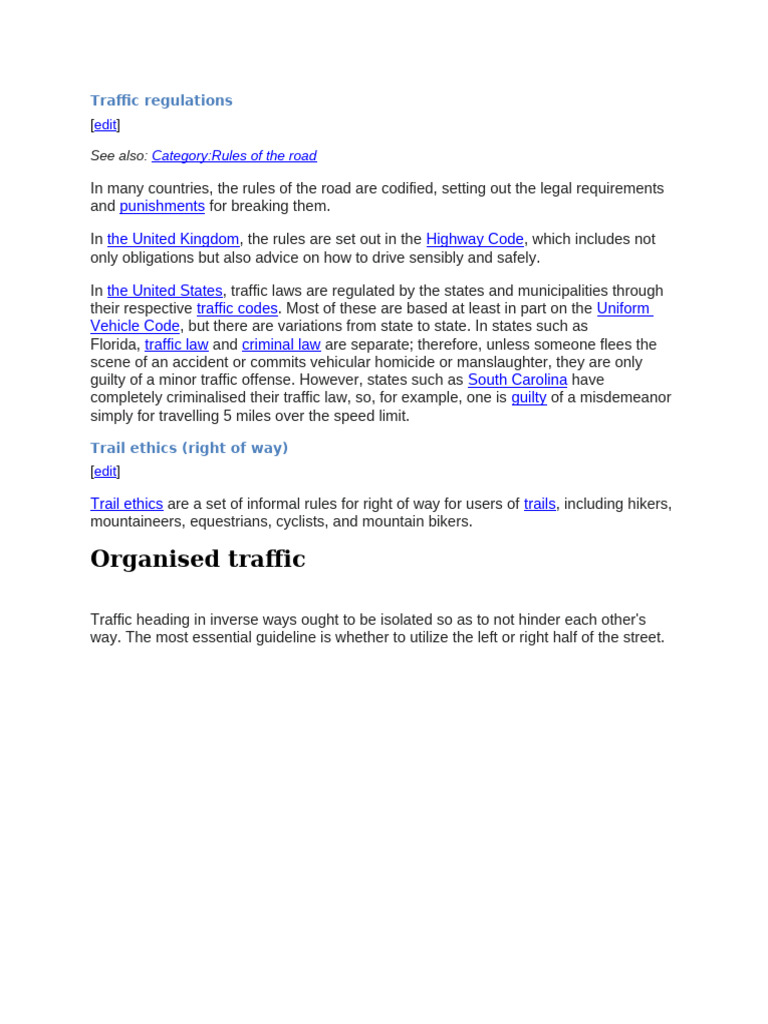 Traffic regulation | PDF