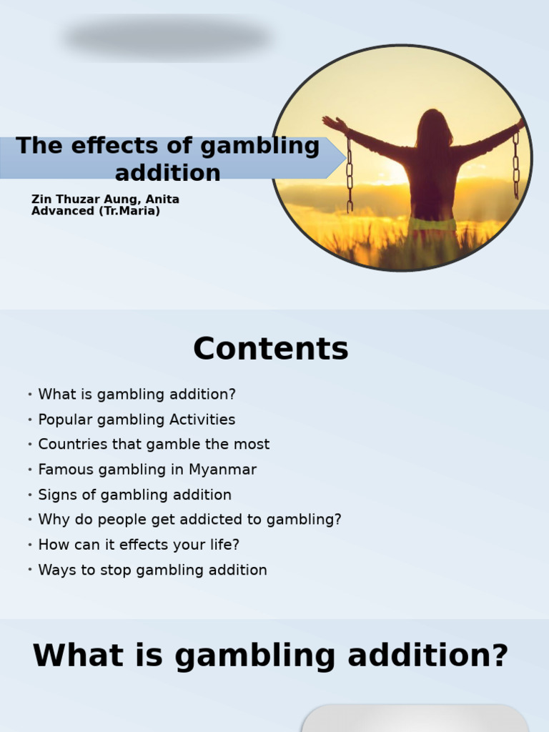 Final Presentation About Gambling | PDF | Gambling | Problem Gambling