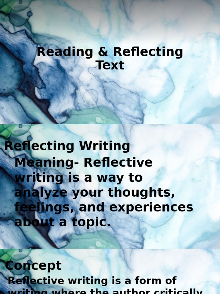Reading & Reflecting Text | PDF