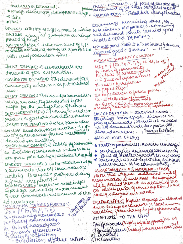 Econ App. Imp Notes | PDF