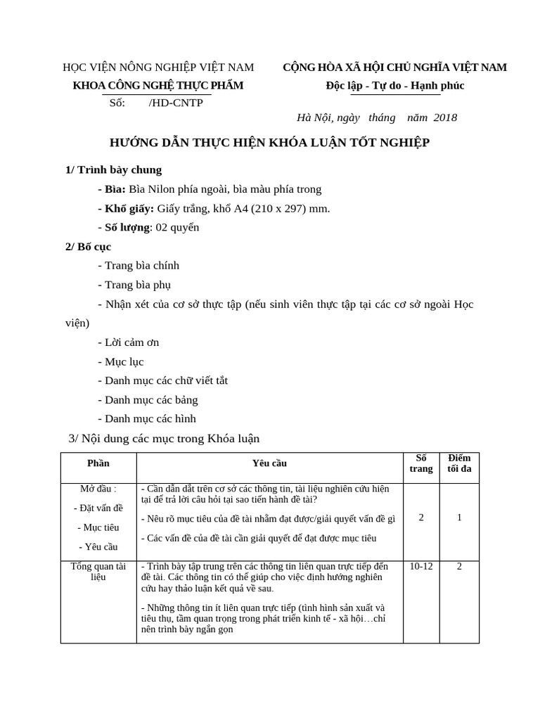 Mau Trinh Bay KLTN 1 | PDF