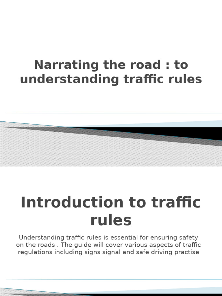 Traffic Rules Shubh Class 10 | PDF