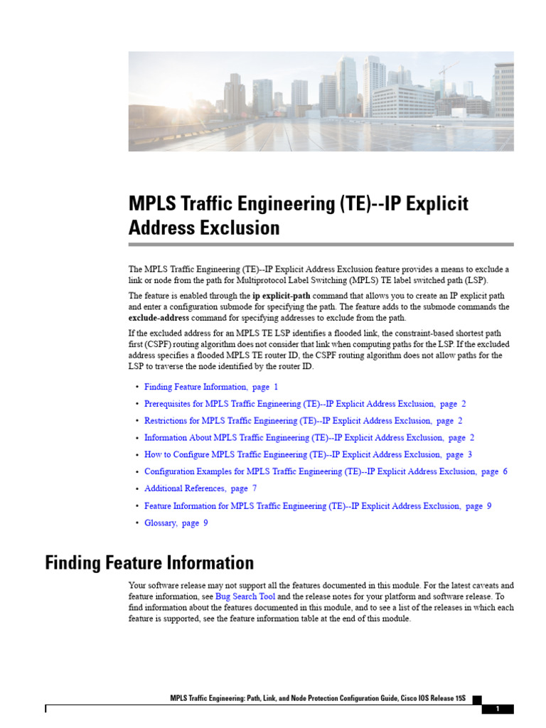 mp-te-expl-address | PDF | Networking | Multiprotocol Label Switching