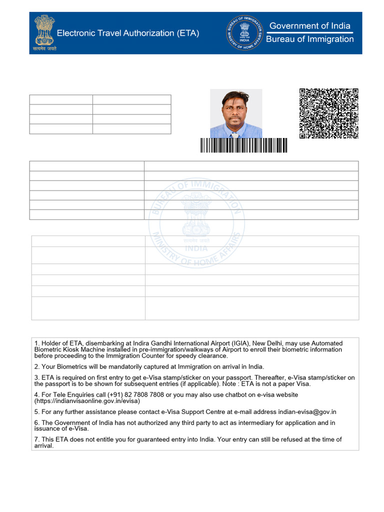 I003V00A3B25_ETA | PDF | Passport | Travel Visa