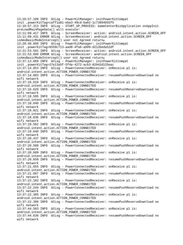 Android Screen and Power Events Log | PDF
