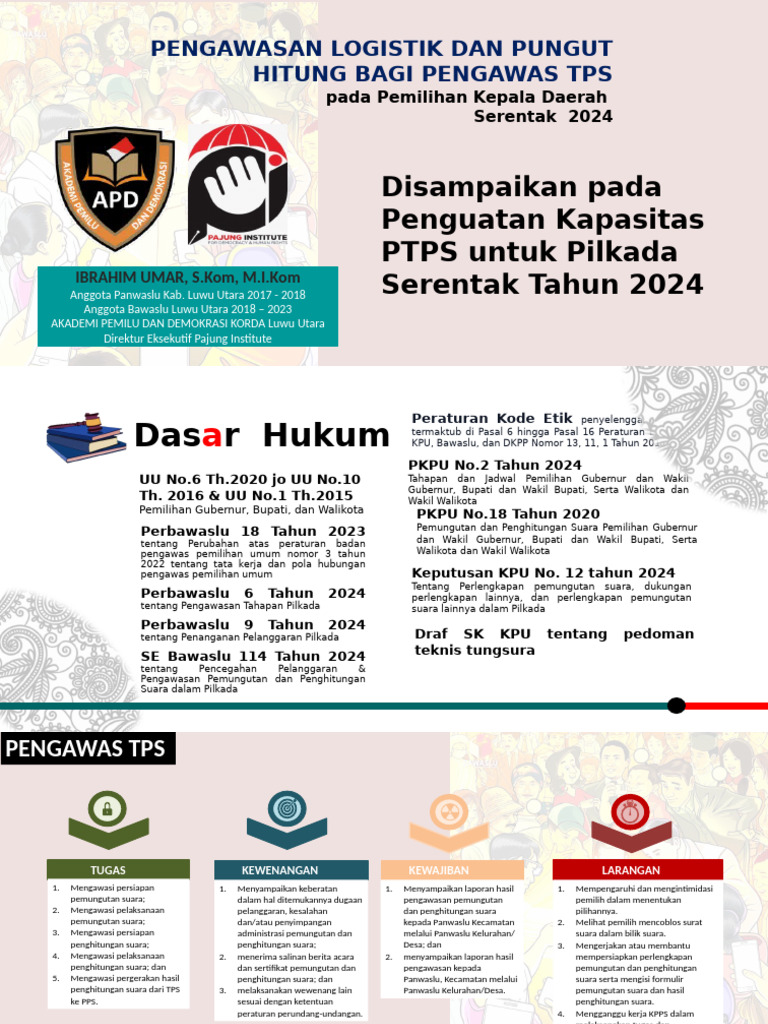 Laporan Penguatan Kapasitas PTPS Pilkada Serentak Tahun 2024 | PDF