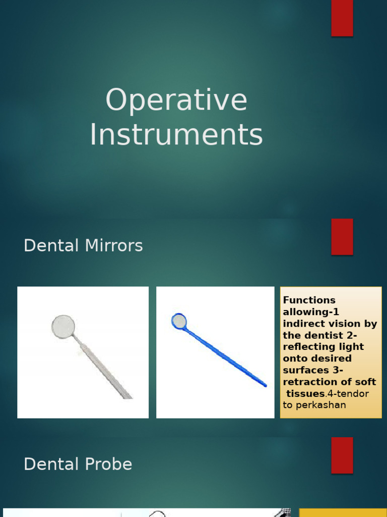 Essential Dental Instruments and Functions | PDF