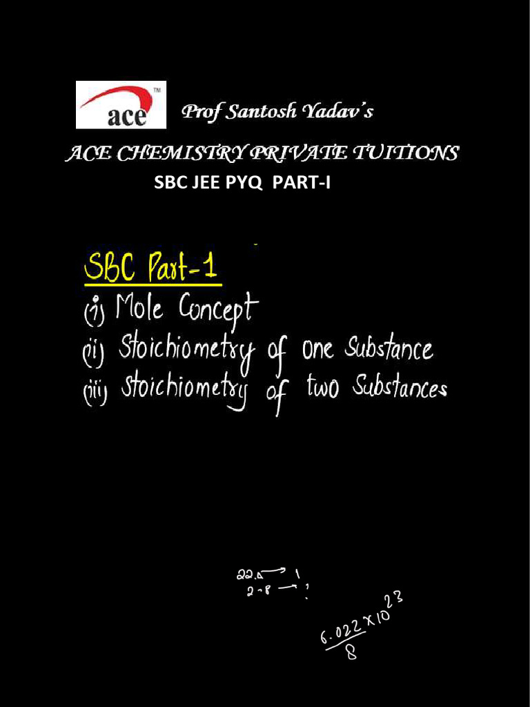 SBC_A_ JEE PYQ Part-I | PDF