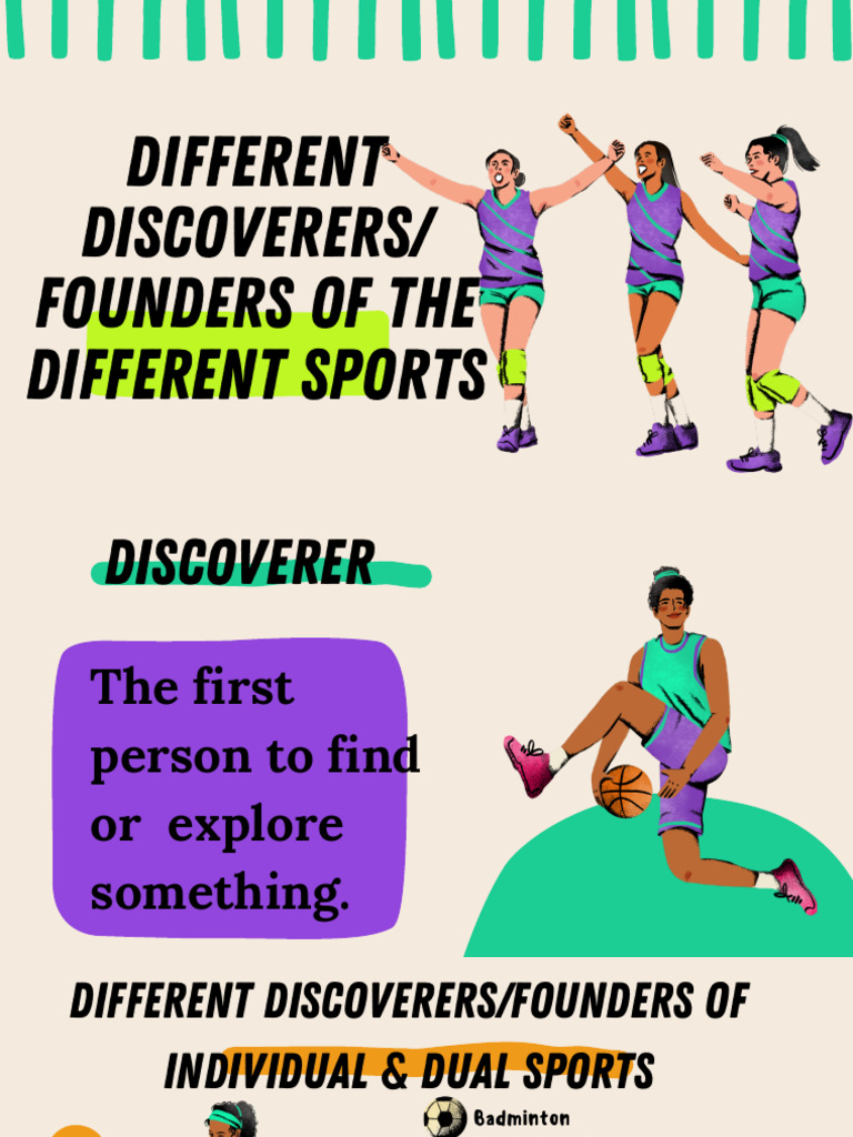 Different Founders of Individual/dual Sports | PDF | Sports ...