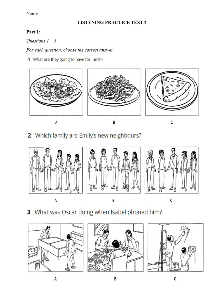 Listening Practice Test 2 | PDF