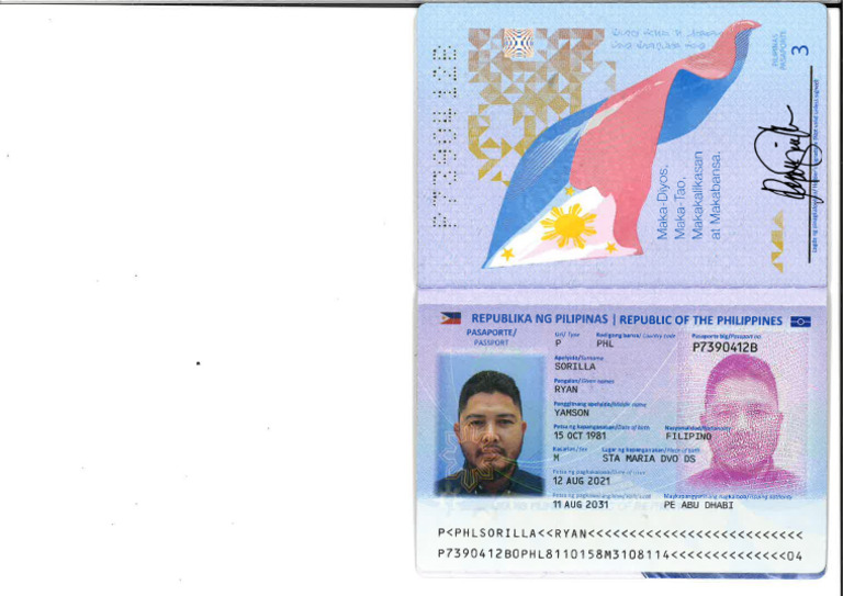 New Passport Copy - Ryan Y. Sorilla | PDF