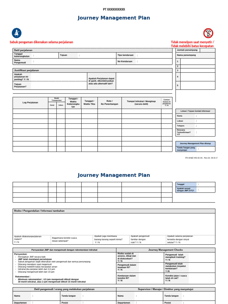 FRM Journey Management Plan (JMP) | PDF