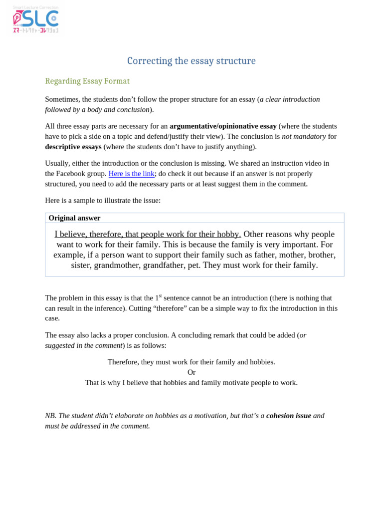 Essay Structure | PDF | Question | Essays