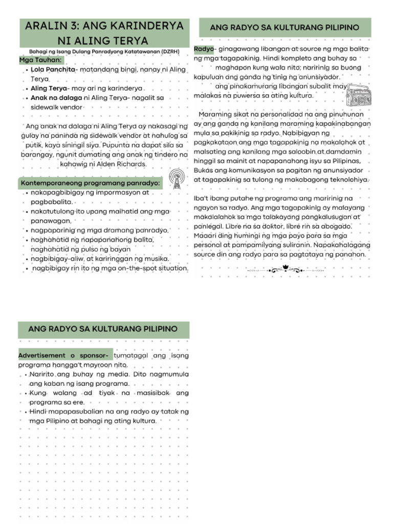 Filipino-Aralin-3 | PDF