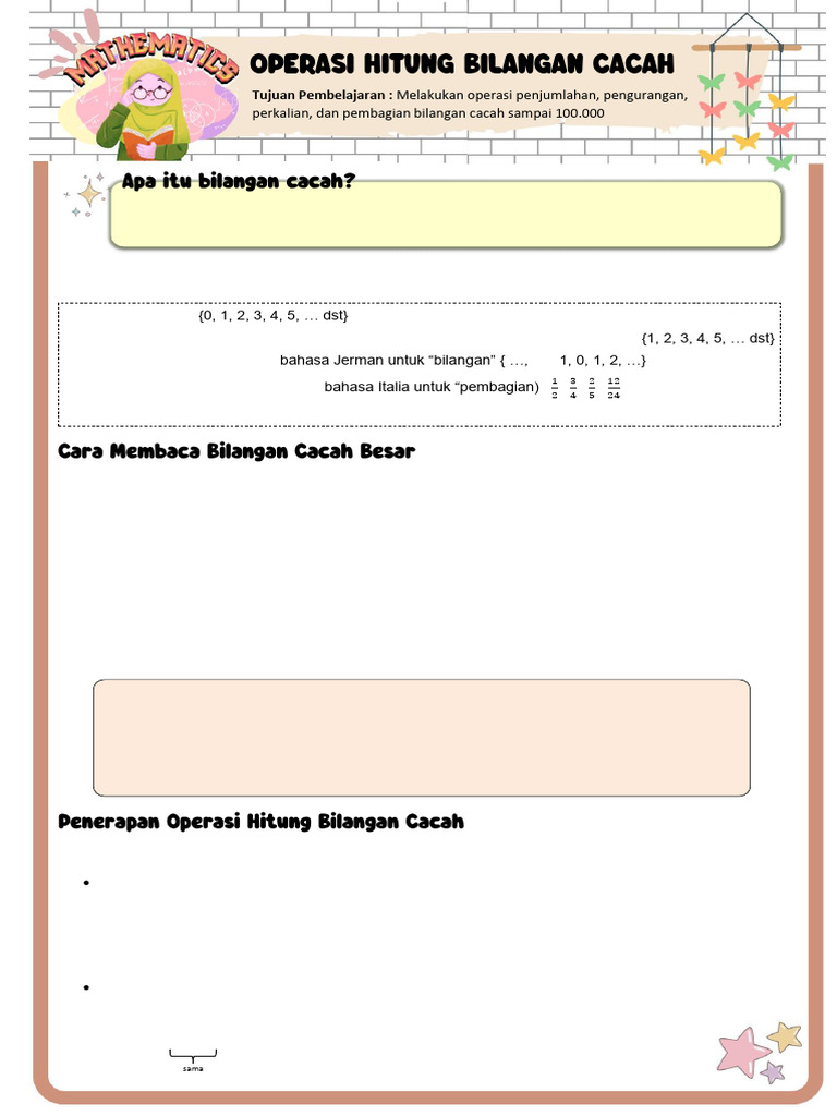 Operasi Hitung Bilangan Cacah dan Contoh | PDF