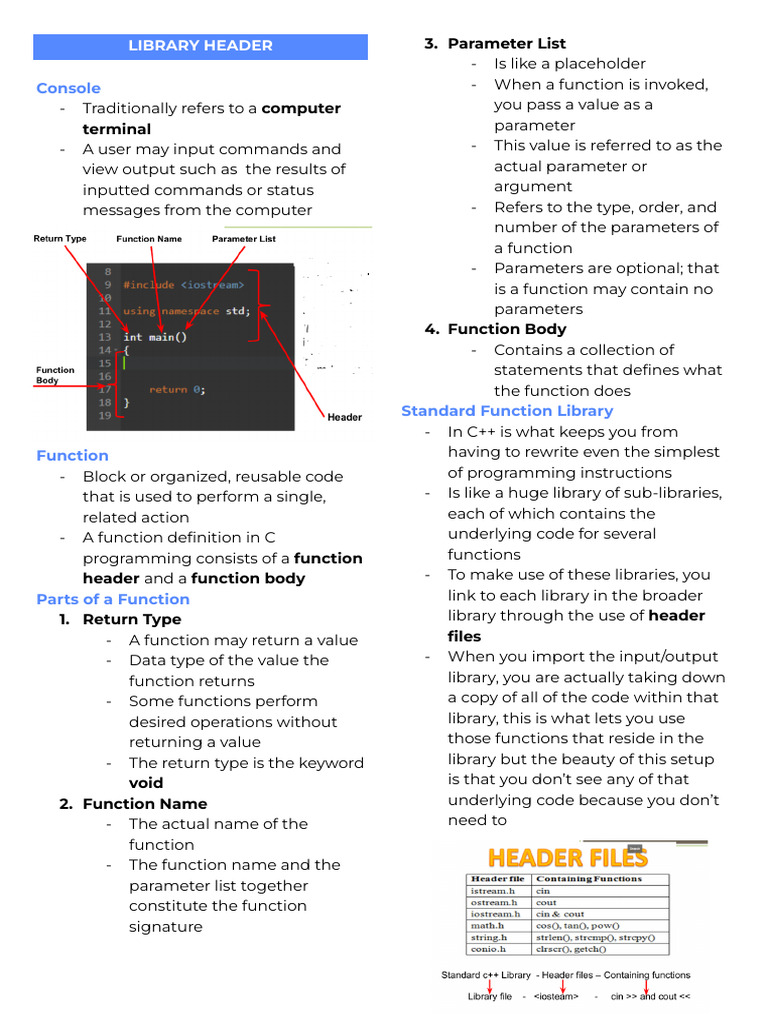 TLE-3rd-Quarter-Reviewer | PDF | Parameter (Computer Programming) | Class (Computer Programming)