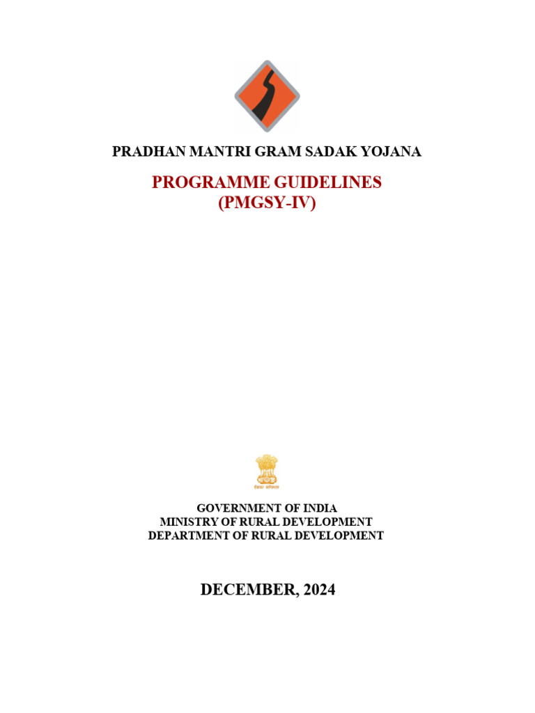 PMGSY-IV Programme Guidelines | PDF | Expense | Road