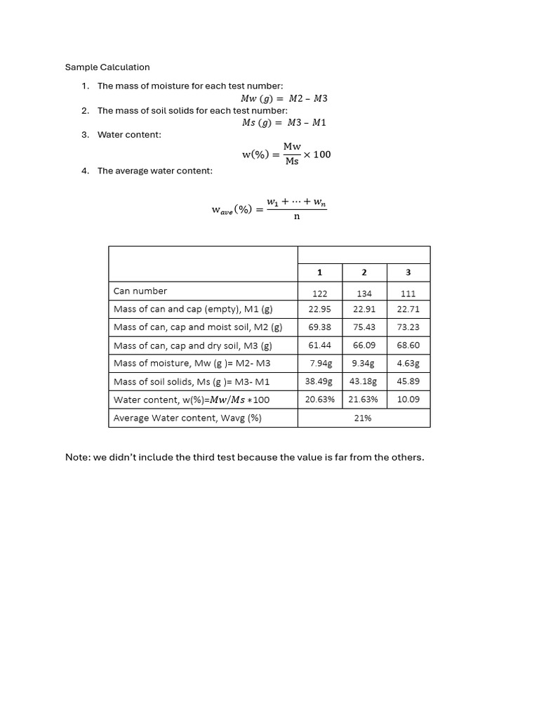 Soil Moisture Content Calculation Guide | PDF