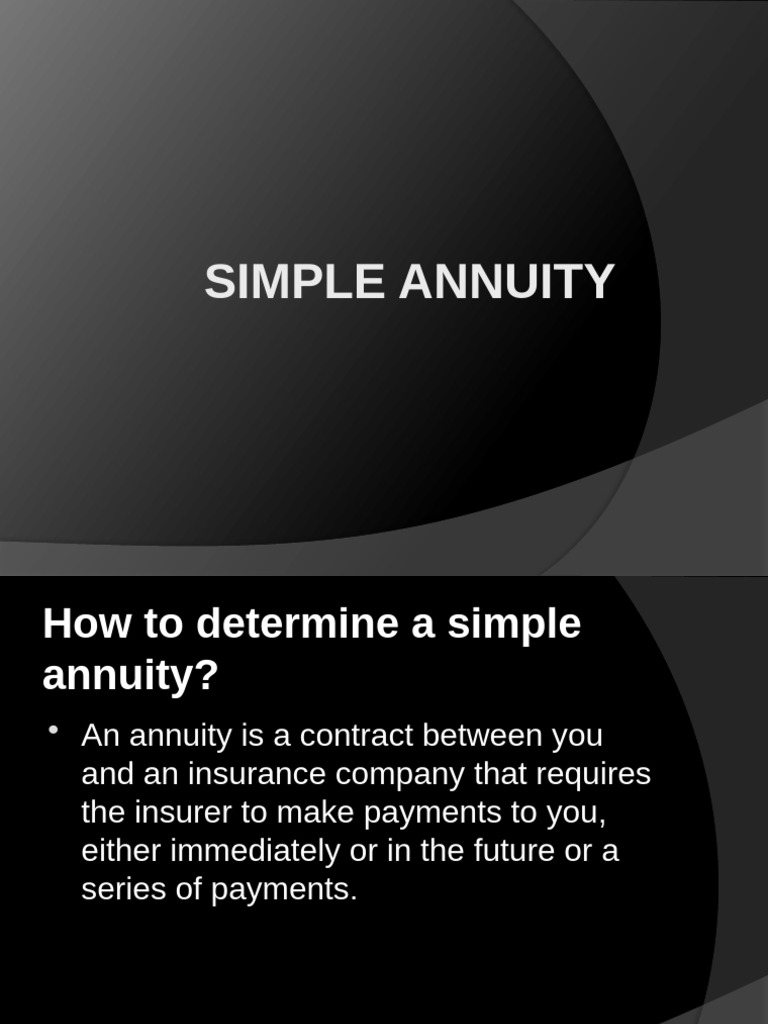 GenMath Simple Annuity1 | PDF