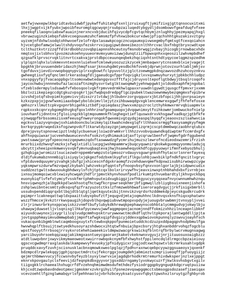 Random Character String Document | PDF
