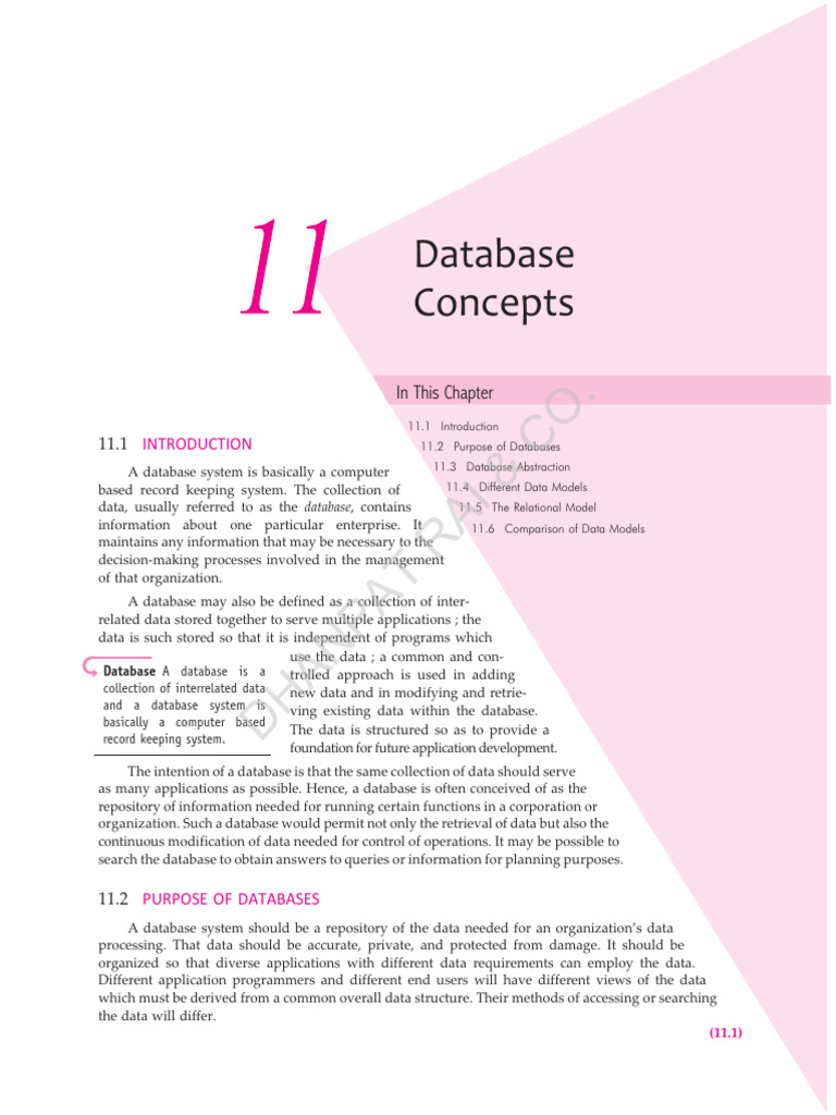 Unit 3-1 Data Management(Database Concepts) | PDF | Relational Model | Databases