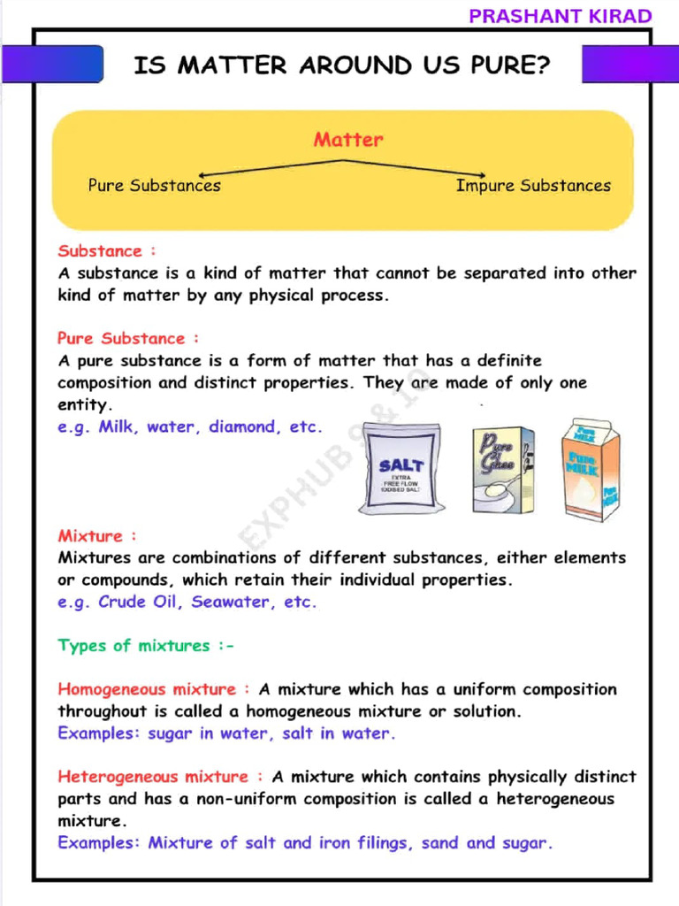 Understanding Pure and Impure Substances | PDF | Mixture | Colloid
