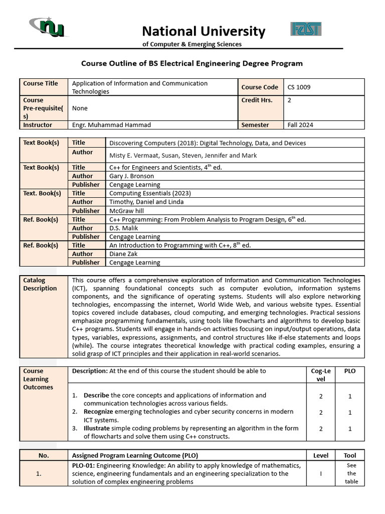 Application of ICT - 2024 v3 | PDF | Educational Technology | Information