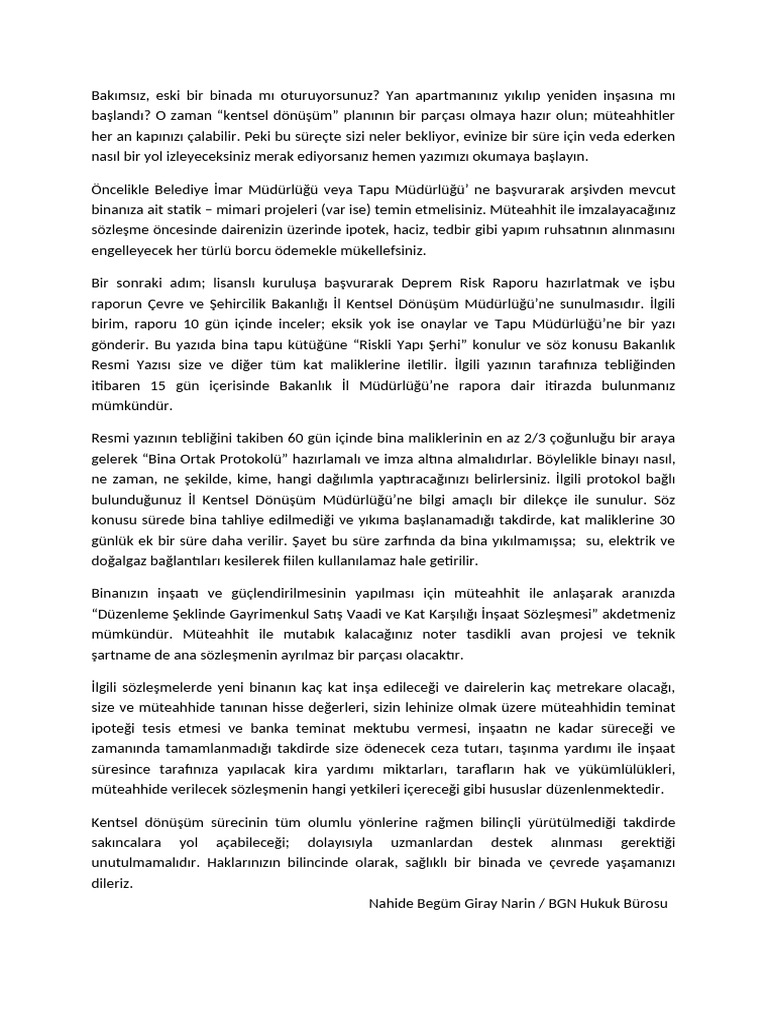 Begüm Giray - Kentsel Donusum | PDF