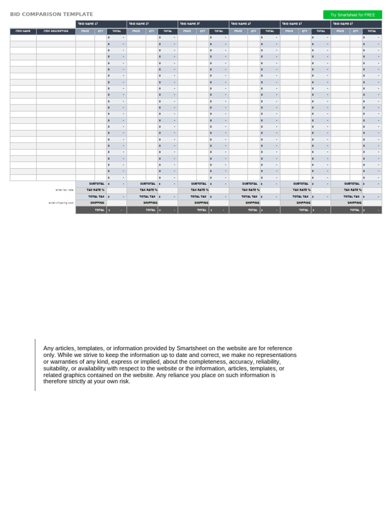 IC Bid Comparison 10670 | PDF