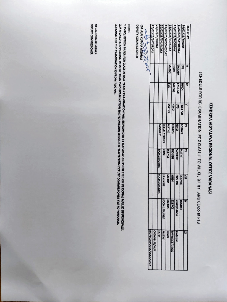 Schedule For Re Examination PT 2 | PDF | Educational Organizations ...