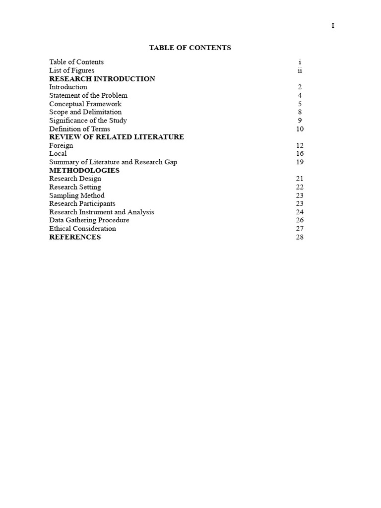 Table of Contents Format.docx | PDF