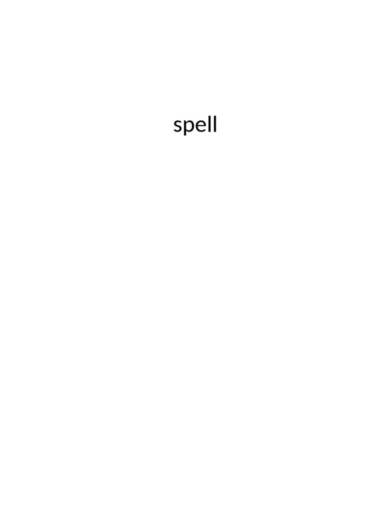 Spell | PDF