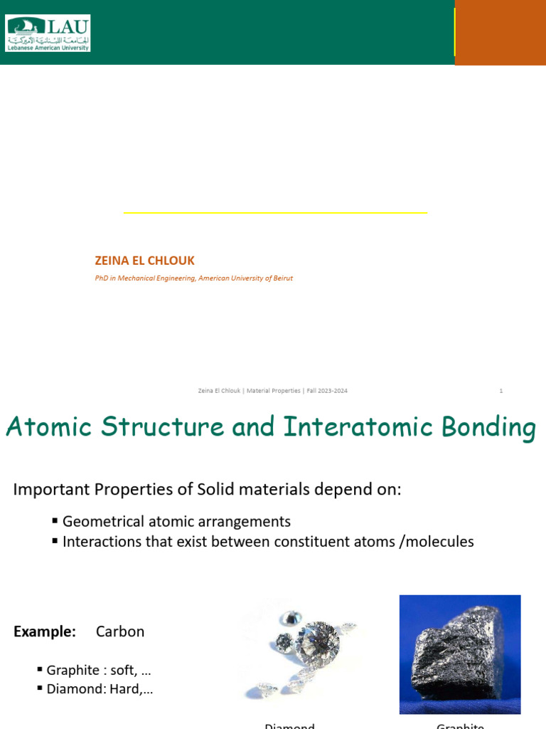 Chapter 2 - Atomic Structure and Interatomic Bonding | PDF | Chemical Bond | Ionic Bonding