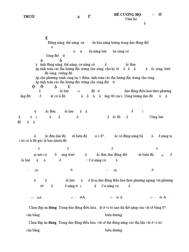 de Cuong Hk1 Hs - Khoi 11 | PDF