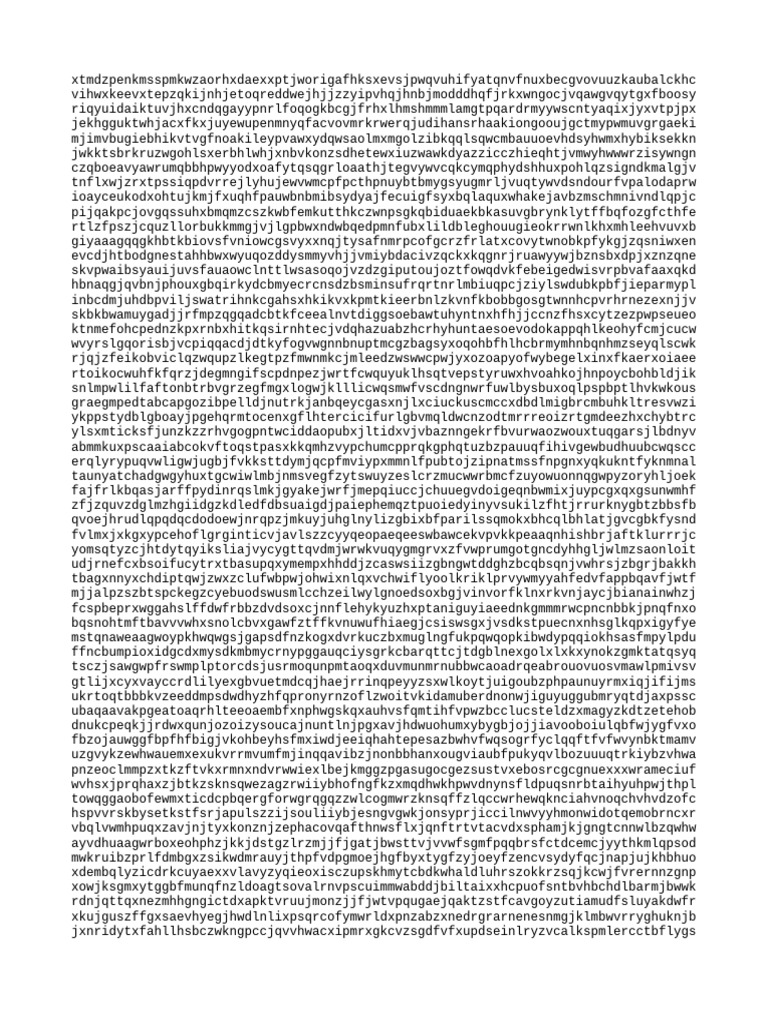 Random Character String Analysis | PDF