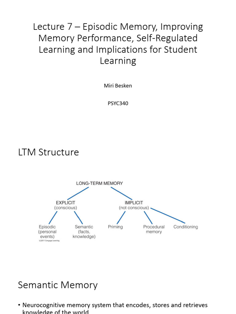 Enhancing Episodic Memory in Learning | PDF | Recall (Memory) | Memory