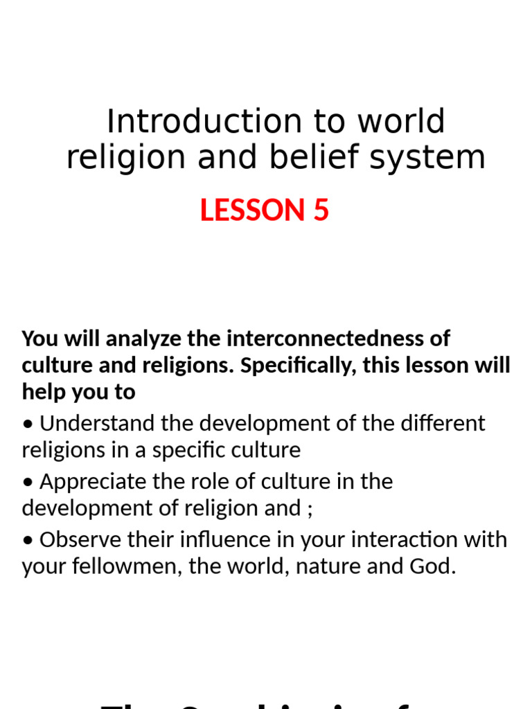 Religion and Culture Interconnectedness | PDF | Ecumenism | Second ...