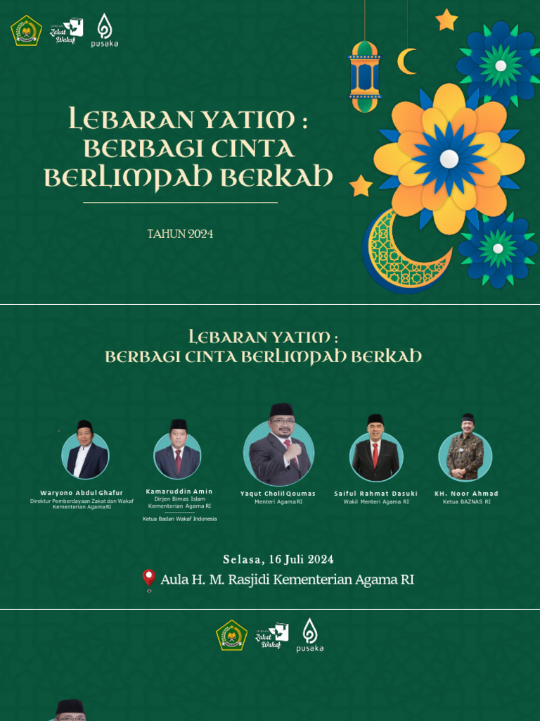 Lebaran Yatim 2024: Berbagi Cinta dan Berkah | PDF