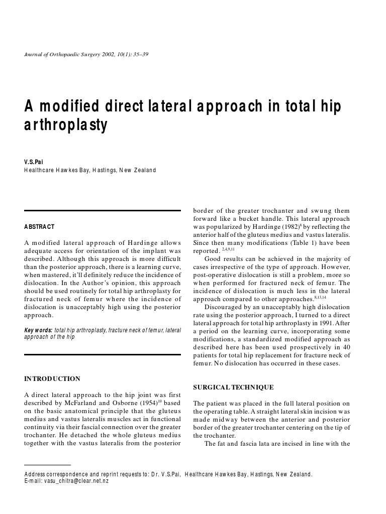 Hardinge Modified | Hip | Anatomical Terms Of Motion | Free 30-day ...