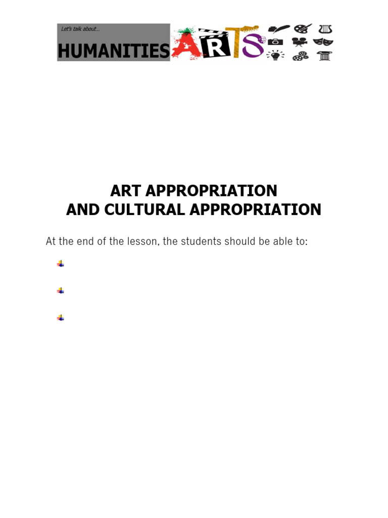 Art and Cultural Appropriation Explained | PDF | The Arts