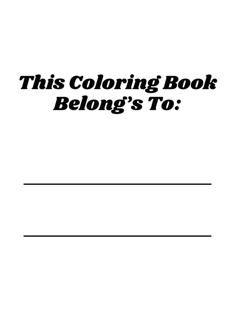 Cartoon Characters Coloring Book | PDF