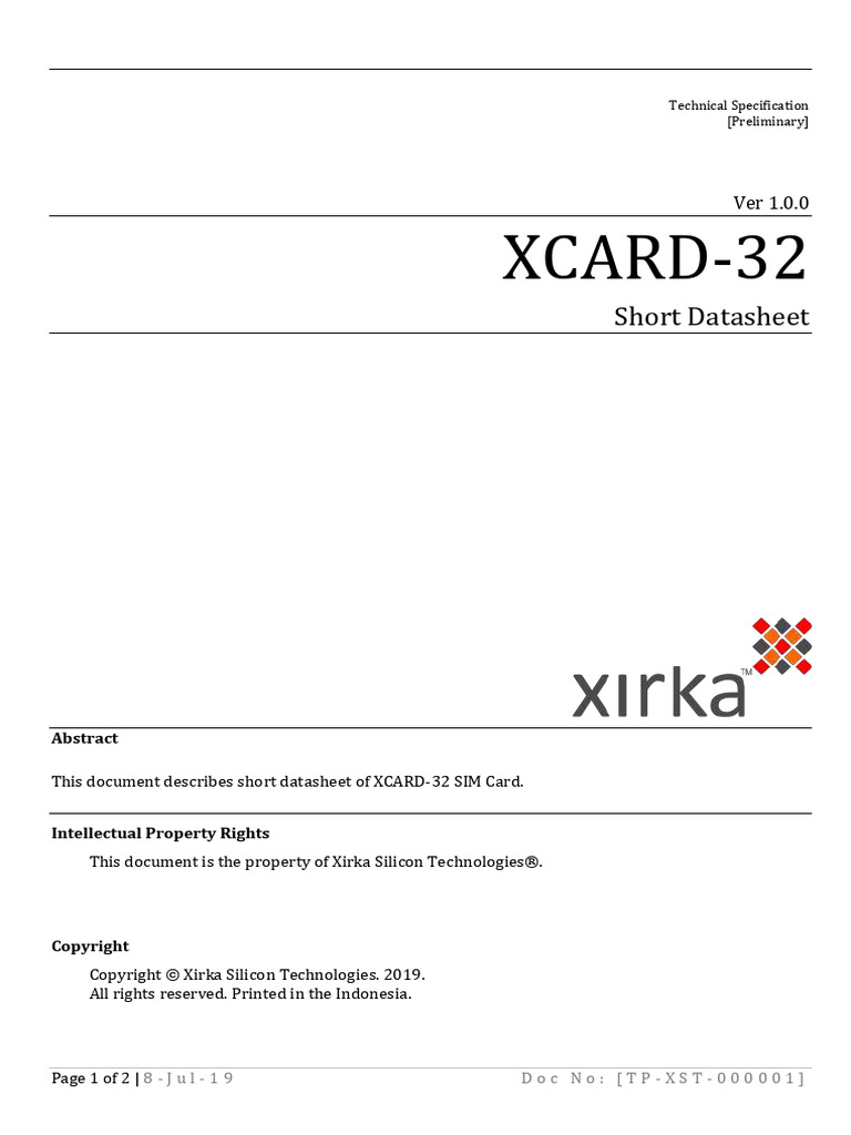 SIM Card Datasheet | PDF | Gsm | Computer Architecture