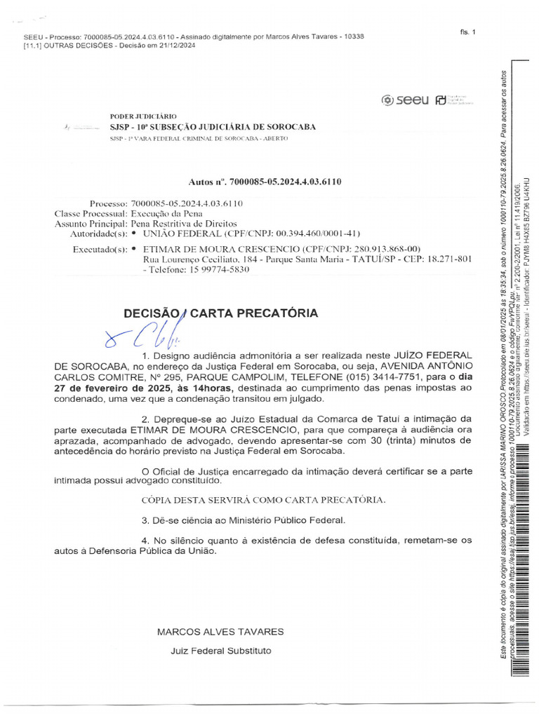 Carta Precatória | PDF