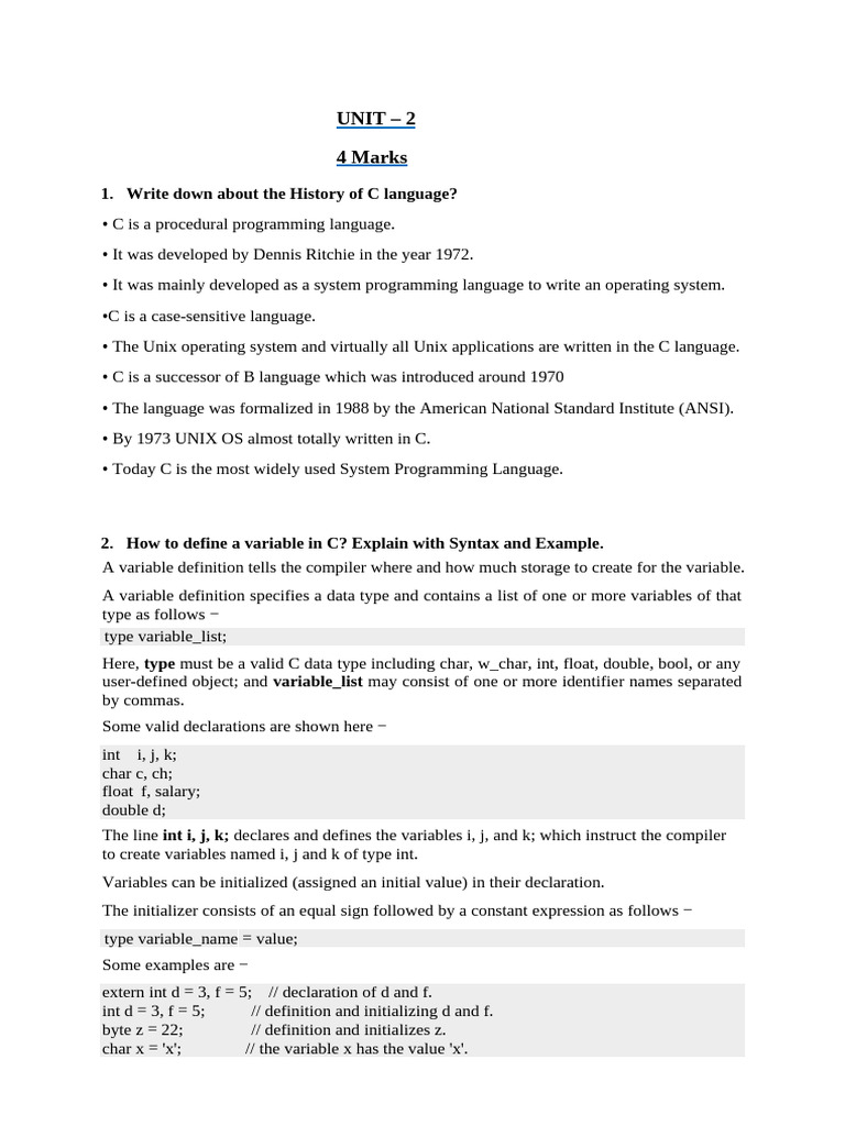 Programming Methodology Unit 3 Pdf Pointer Computer Programming