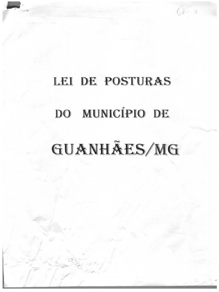 Lei 1066 de Outubro de 1971 - Codigo de Posturas Municipal | PDF