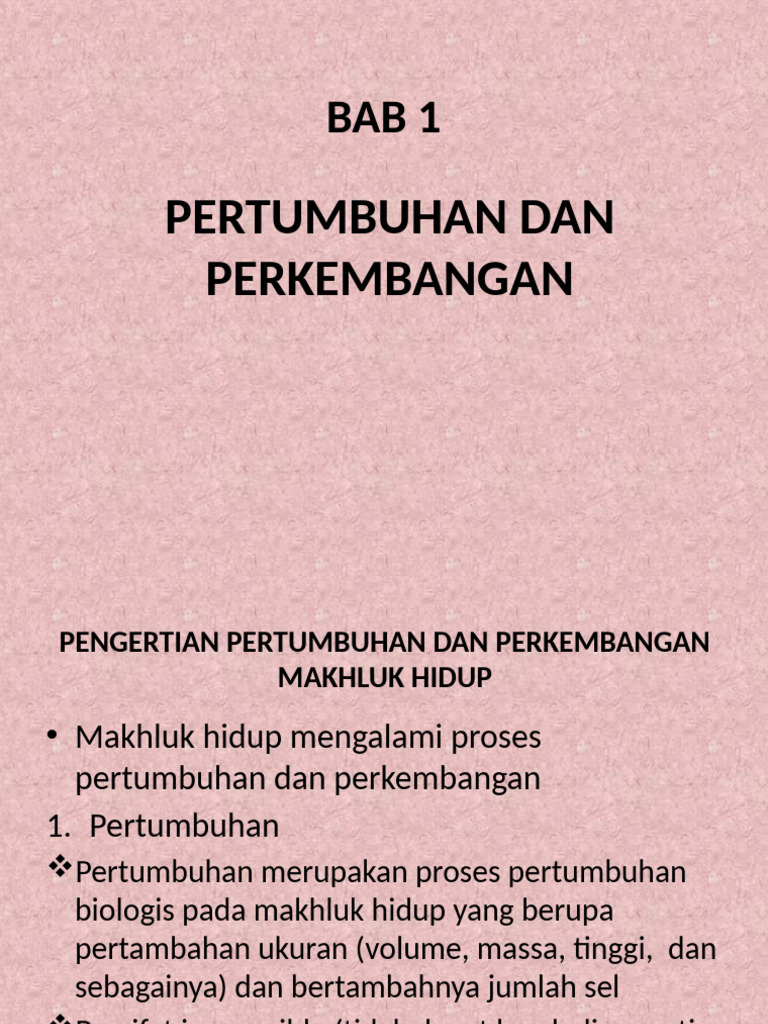 Pertumbuhan Dan Perkembangan | PDF