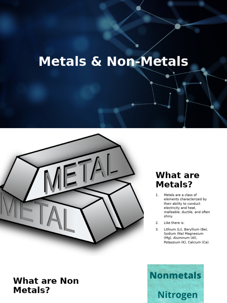 Metals & Non-Metals | PDF