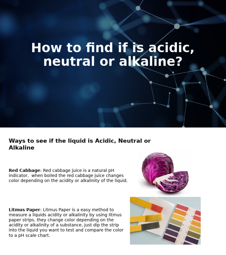 Acidic, Neutral, or Alkaline | PDF