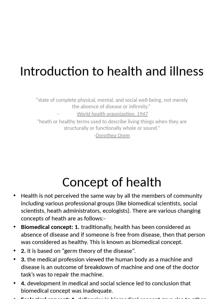 Understanding Health and Illness Concepts | PDF | Self Esteem | Psychology